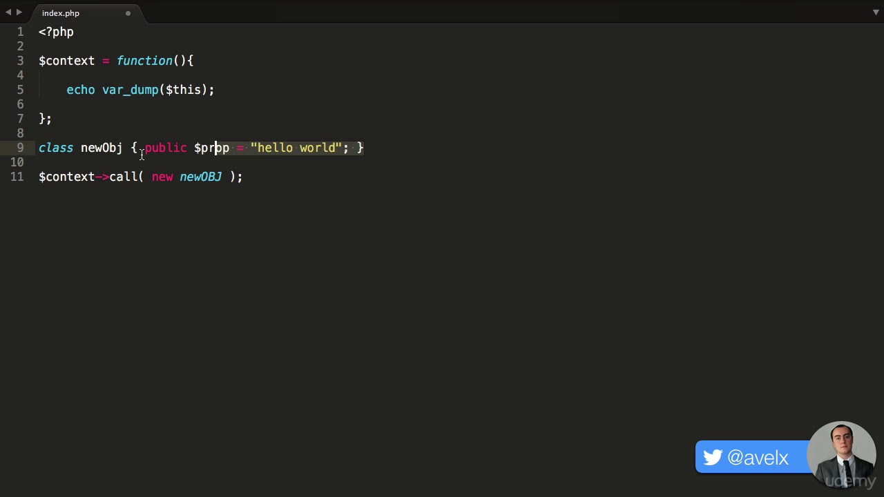 10  Functional call context PHP 7