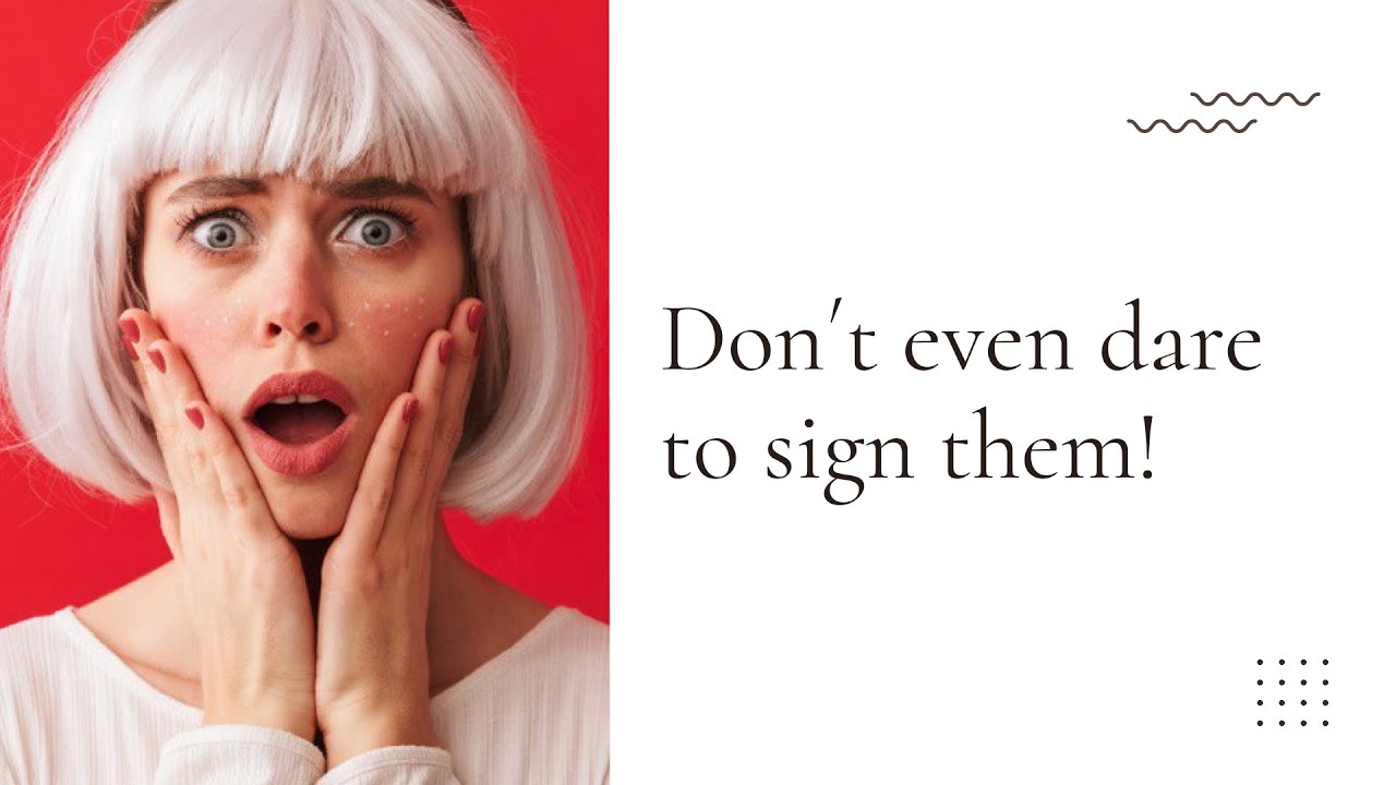 Red flags in model contracts