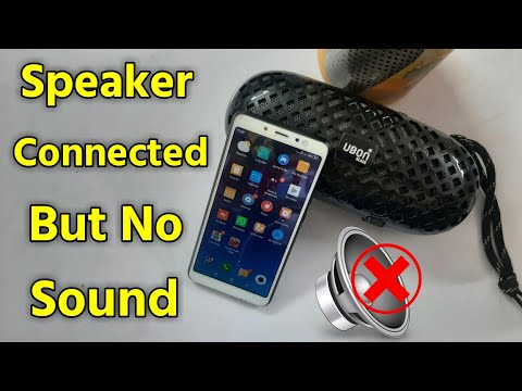 Bluetooth Speaker Connected But No Sound