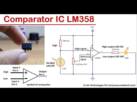 LM358 IC (Dual comparator) Basic Electronics