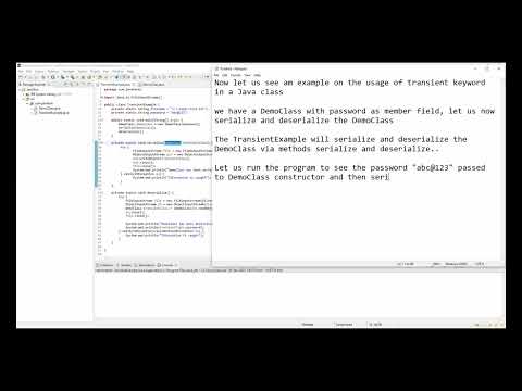 What is Transient Keyword in Java and it's usage