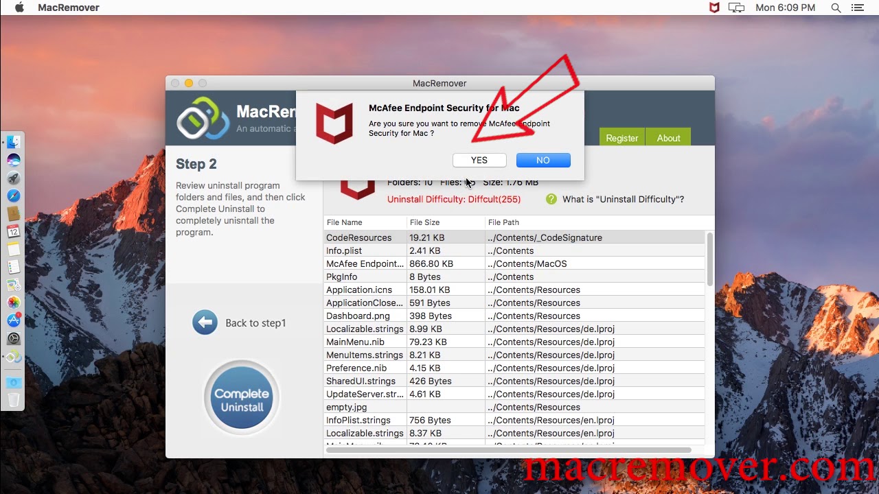 How remove McAfee Endpoint Security for Mac?