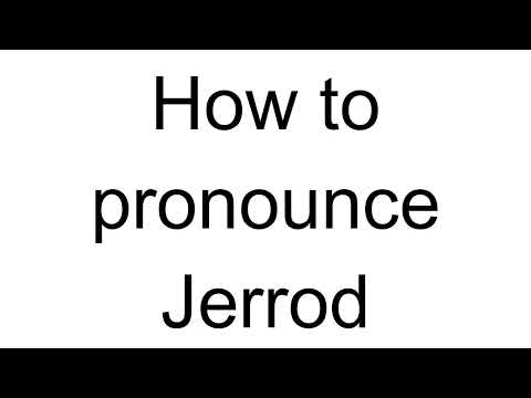 How to Pronounce Jerrod (English)