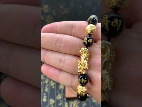 Feng Shui Pixiu black Obsidian Wealth Bracelet