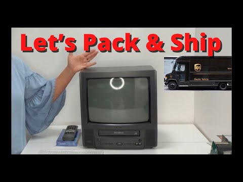 How To Pack and Ship a Retro Gaming TV / VCR Combo For eBay, Mercari, Etsy, Amazon | Shipping Tips