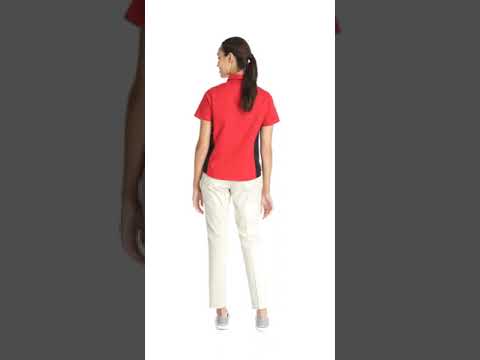 Harriton Ladies Flash IL Colorblock Short Sleeve Shirt M586W