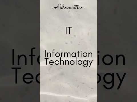 IT Abbreviation