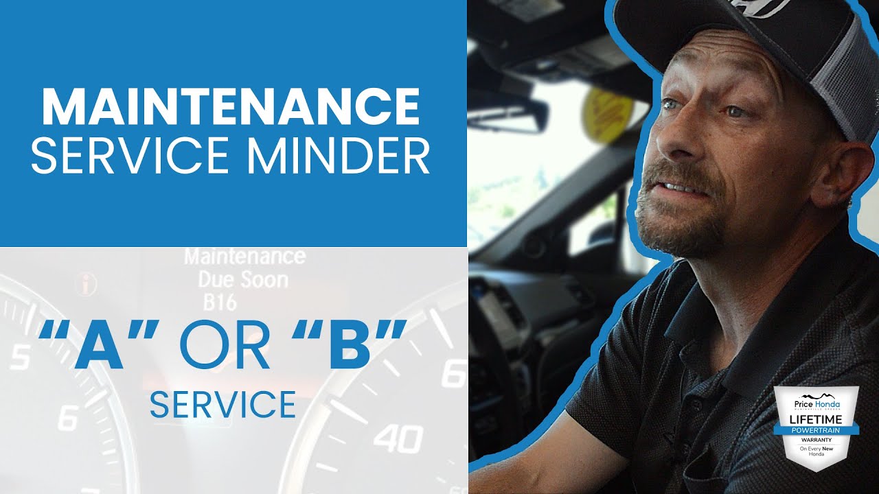 Honda Maintenance Minder: A or B Service Codes