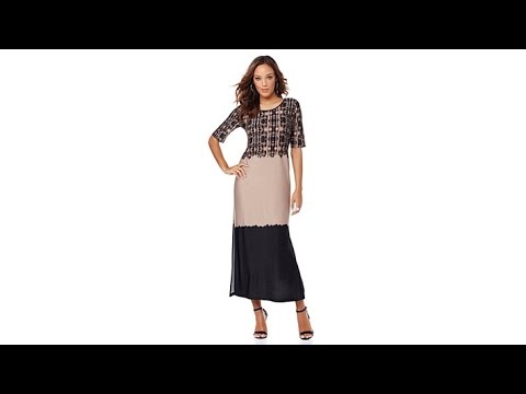 Tiana B. Printed Maxi Dress with Side Slits