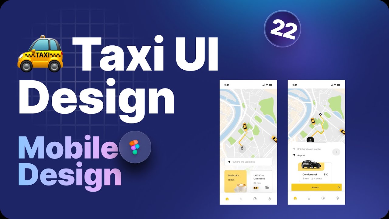 From Home Screen to Booking – Full Taxi App UI Design in Figma
