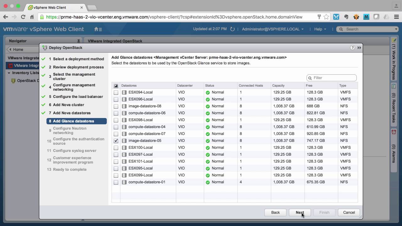 VMware Integrated OpenStack - OpenStack Deployment