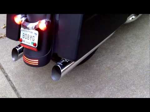 Python exhaust on Harley Streetglide