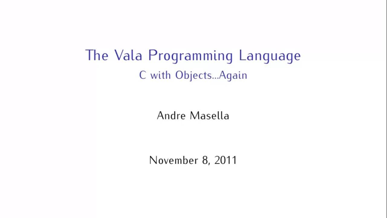 Vala Language Introduction