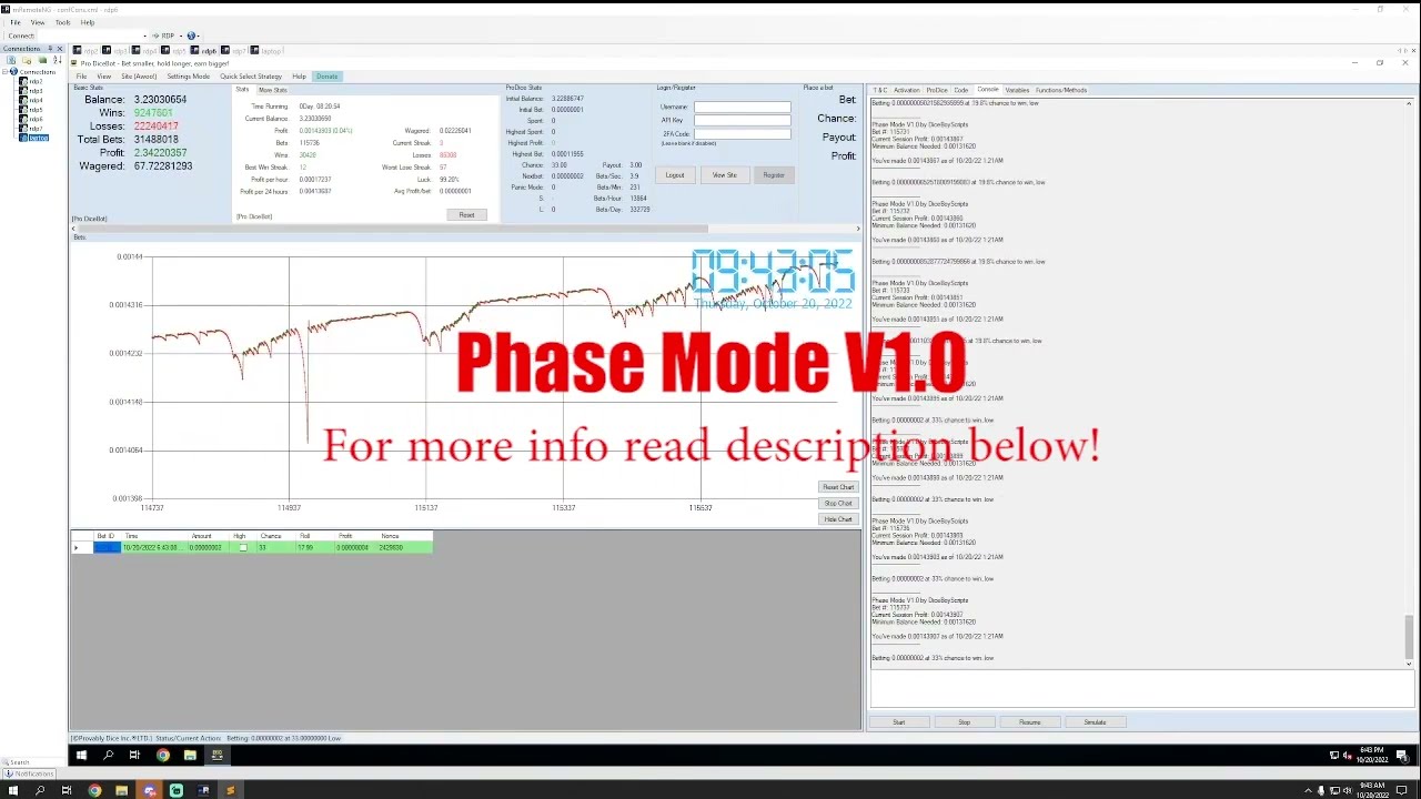 Script 1: Phase Mode V1.0 Dice Script for Dicebot