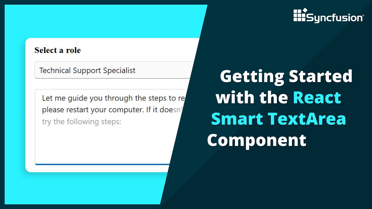Getting Started with the React Smart TextArea Component