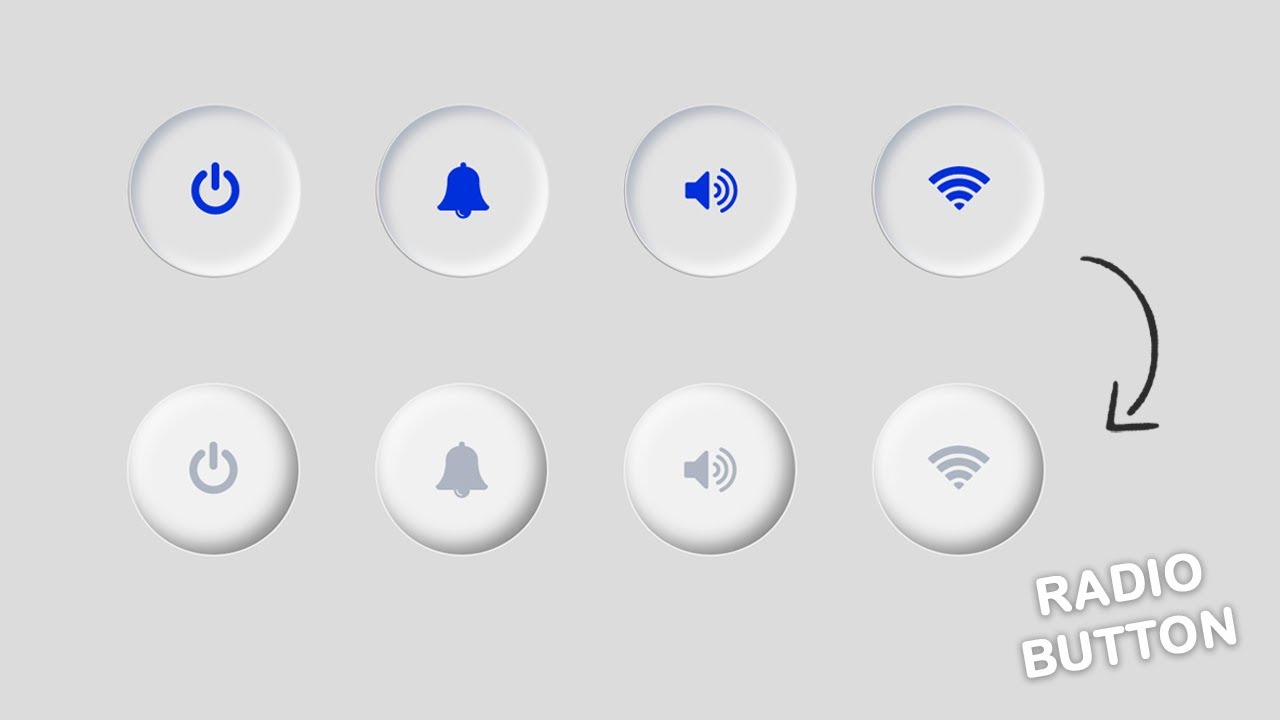 CSS Neumorphism Radio Buttons UI Design Using HTML, CSS & JavaScript | CSS Effects