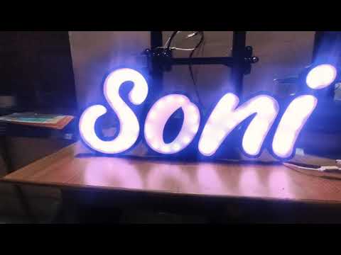 Free STL file LED Light Name Board Display 🆒 ・3D printing template to ...