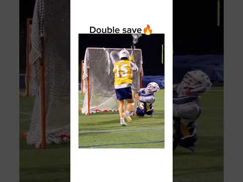Double save๐ฅ || Lacrosse #lacrosse #shorts #shortvideo #trending #shortvideo