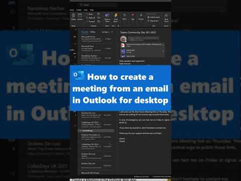 📧 How to create a meeting from an email in Outlook for desktop #shorts