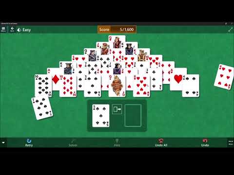 Microsoft Solitaire: Pyramid (Easy Level) - Easy Street Mini Event