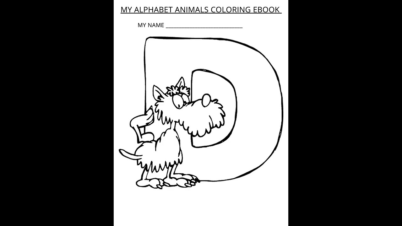 alphabet animal coloring pages printable