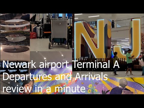 EWR Newark Liberty international airport Terminal A Departures and Arrivals in a minute