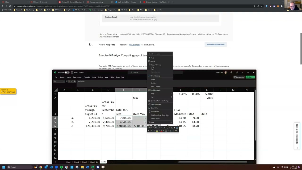 ACCTG201 W13 Quiz Access Problem 6 thru 8 (Exercise 9-7, 9-8, 9-9)