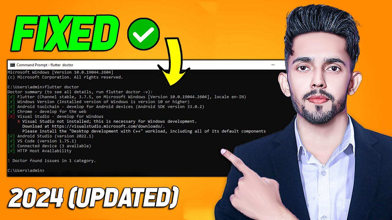 Fix Flutter Doctor Visual Studio Not Installed - Please Install the Desktop Development With C++