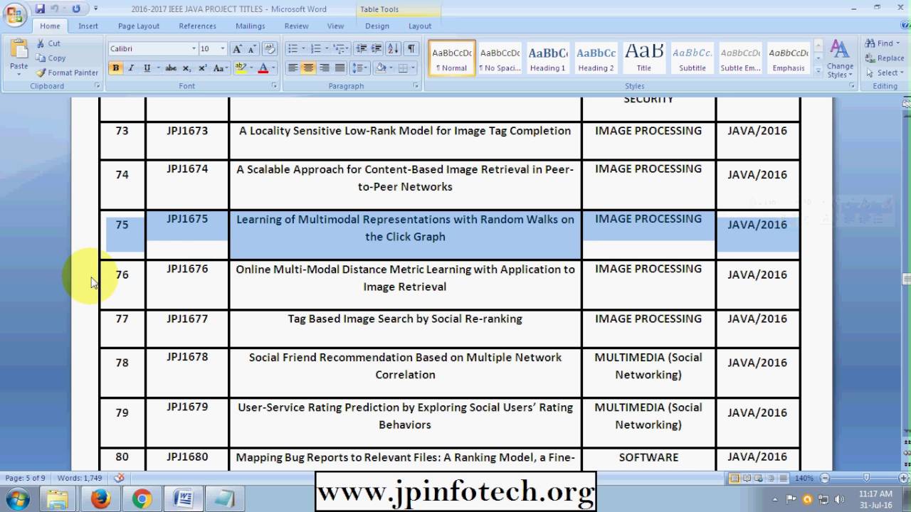Image Processing ieee projects 2016 2017| final Year image processing projects in java