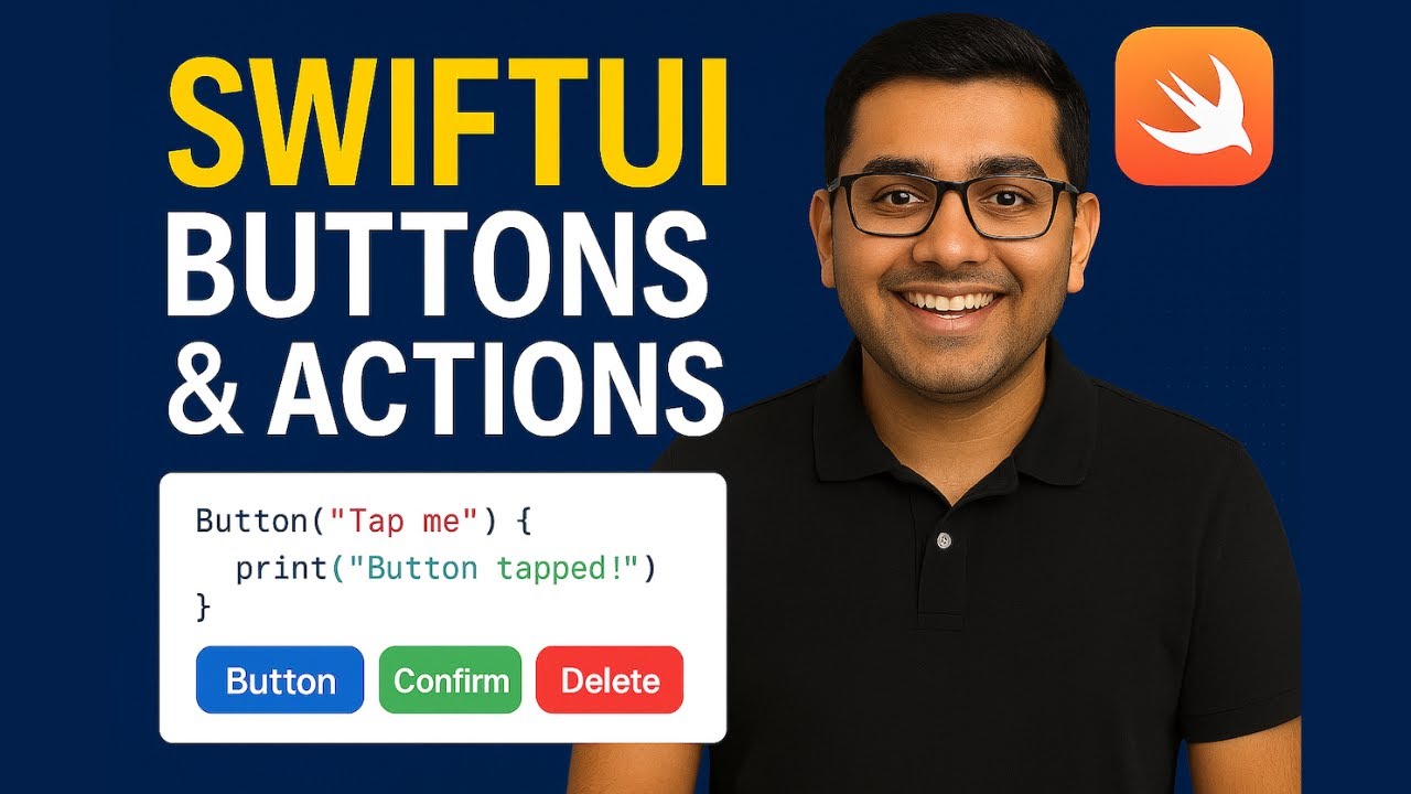SwiftUI Buttons & Actions 🔘 | Beginner Tutorial with Real Examples