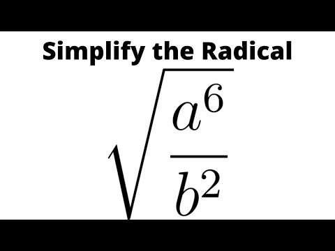 Simplify the Expression: Square Root of a^6/b^2