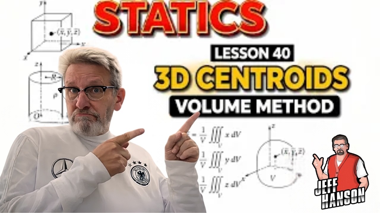 Statics: Lesson 40 - 3D Centroids: The Volume Table Method