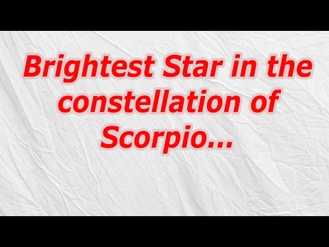 Brightest Star in the constellation of Scorpio (CodyCross Answer/Cheat)