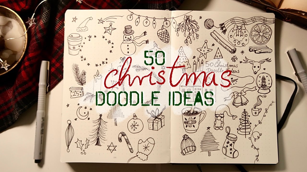 50 Christmas & Winter Doodle Ideas for your Bulletjournal • aesthetic Doodle Tutorial