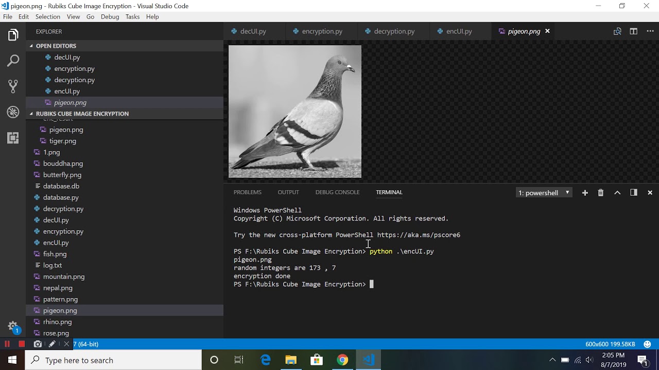 Image encryption Decryption project