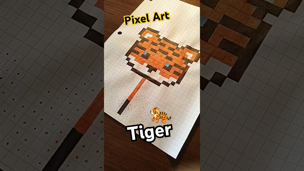 🐯 Tiger Pixel Art