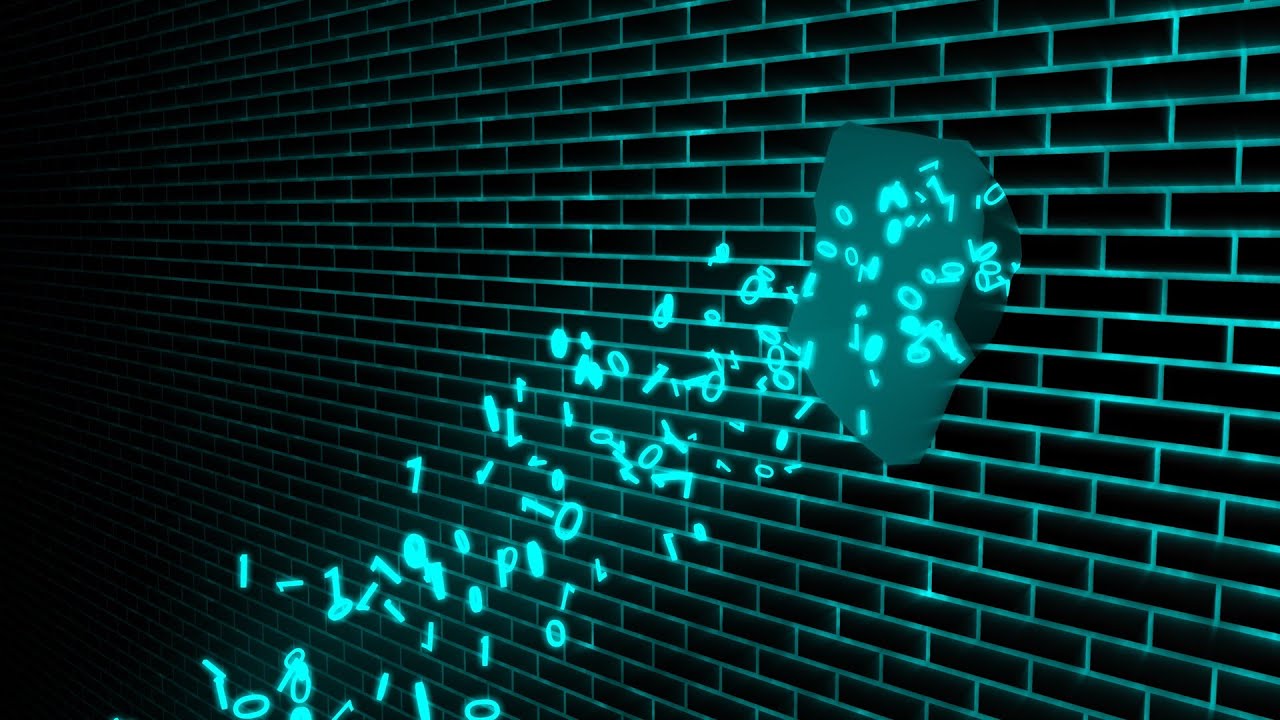 Data Breach Leak Security Concept with Binary Information Flowing 4K Moving Wallpaper Background