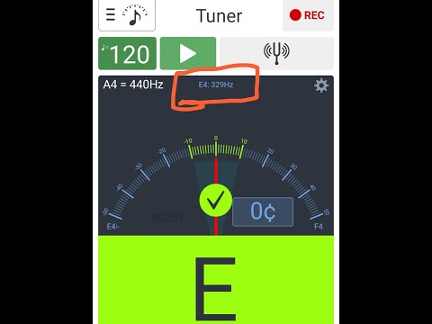 Tuning the Violin using Tuner app
