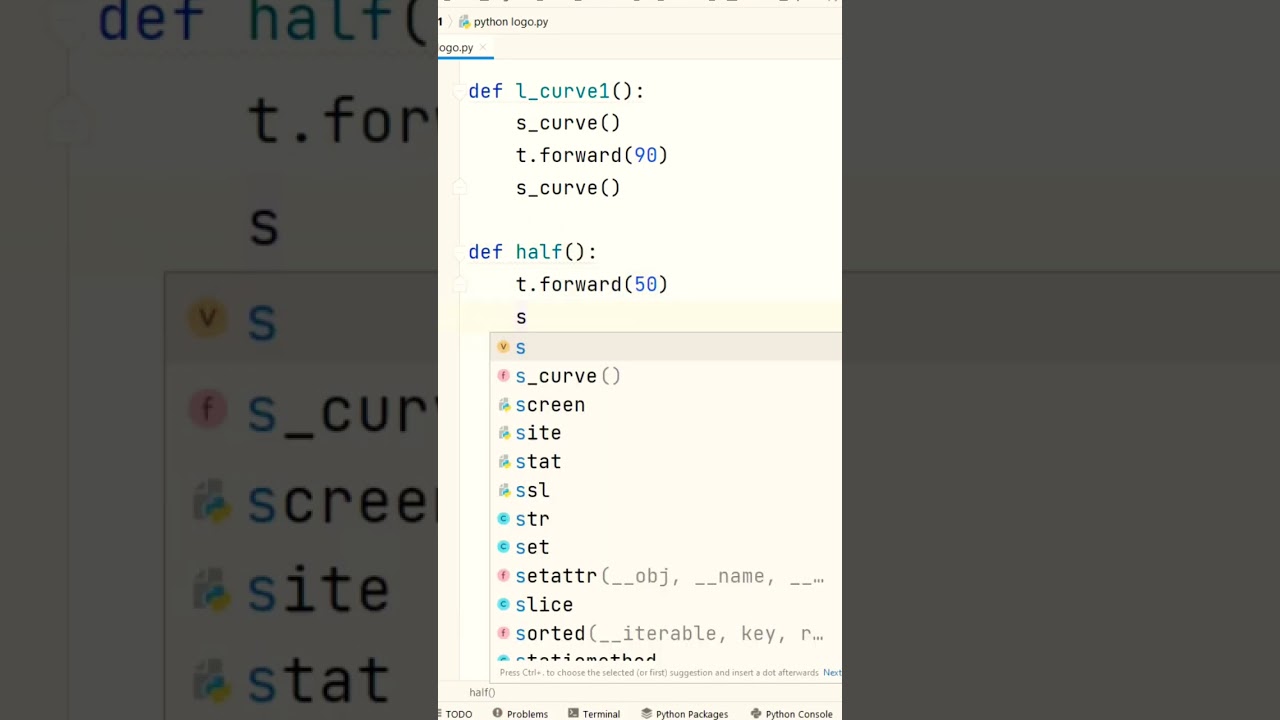 How to create Python logo in python 😀|| Amazing python turtle graphics @SingleCODE #python #shorts