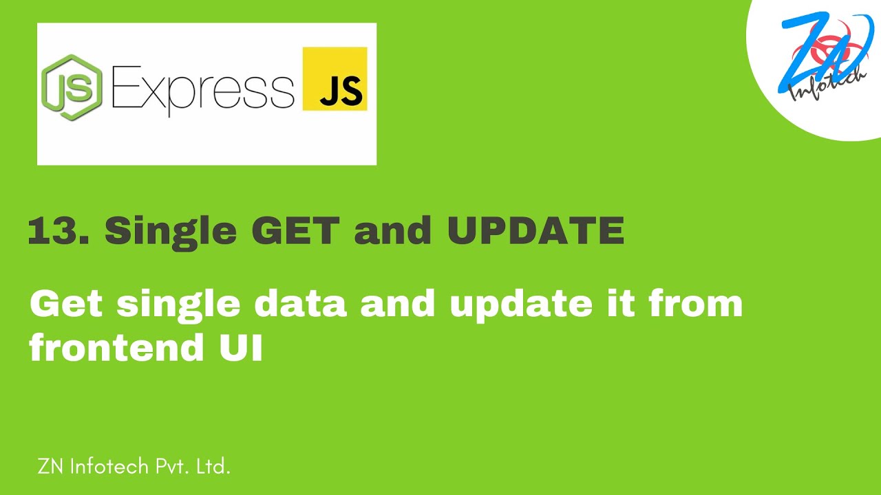 Edit data | Get single | Update from Frontend UI