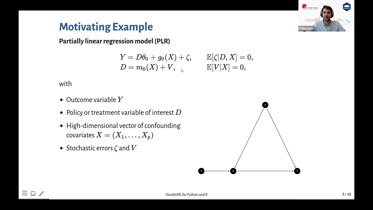 Philipp Bach and Sven Klaassen: Tutorial on DoubleML for double machine learning in Python and R