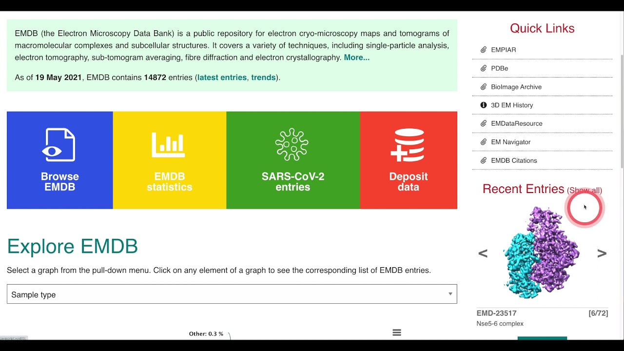 Part 1 - The EMDB Homepage