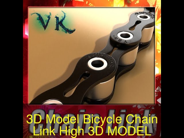 3D Model Bicycle Chain Link High res 3D Model - FlatPyramid