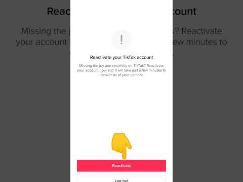 HOW TO REACTIVATE A DELETED TIKTOK ACCOUNT #shorts