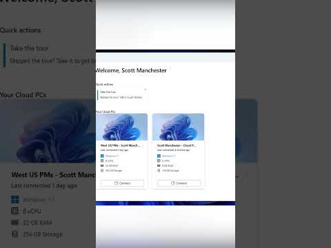 Access Cloud PCs using Windows 11.