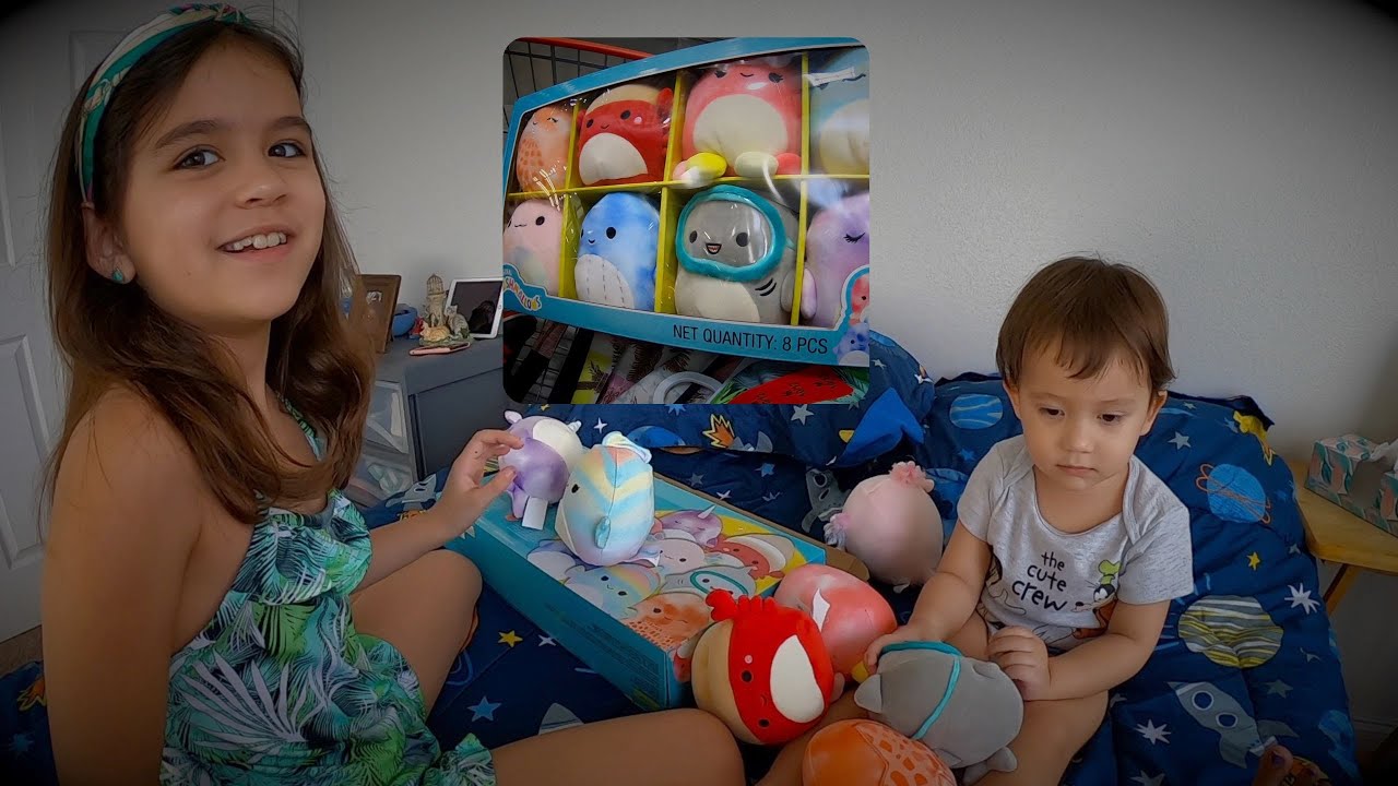 Mini Squishmallows 8 Pack From Costco / Playing With my Baby Brother