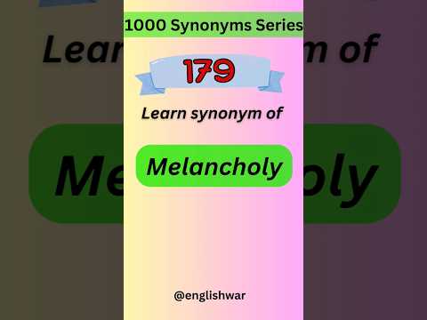 melancholy synonyms