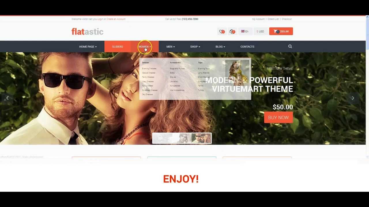 Flatastic Virtuemart Premium template. Quickstart installation