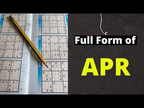 Full Form of APR || APR Ka Full Form Kya Hai || Word Journey