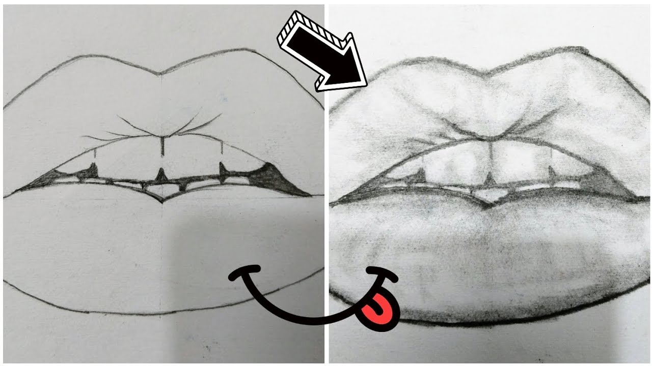 lips shading step by step @GaganpreetEasyDrawing